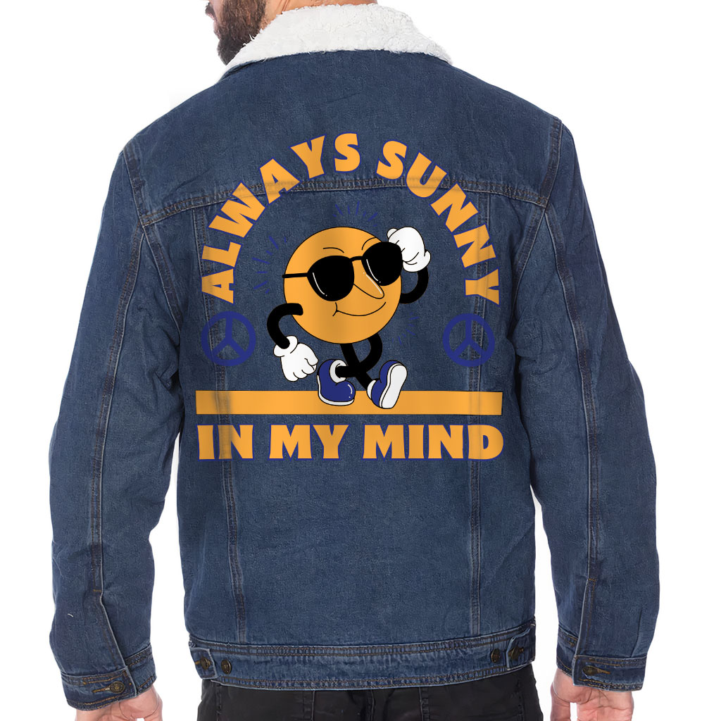 Always Sunny Men's Sherpa-Lined Denim Jacket - Positive Denim Jacket ...